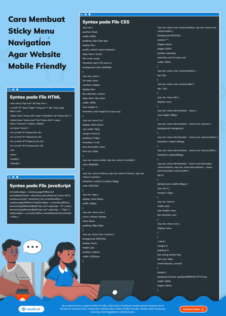Cara Membuat Sticky Menu Navigation pada Website
