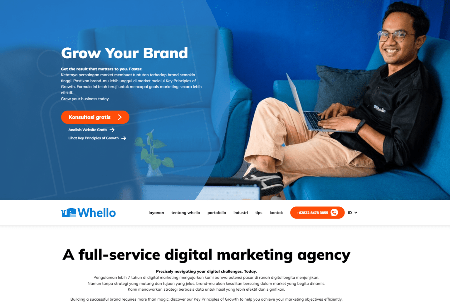 Contoh Desain Website Company Profile | Whello Indonesia