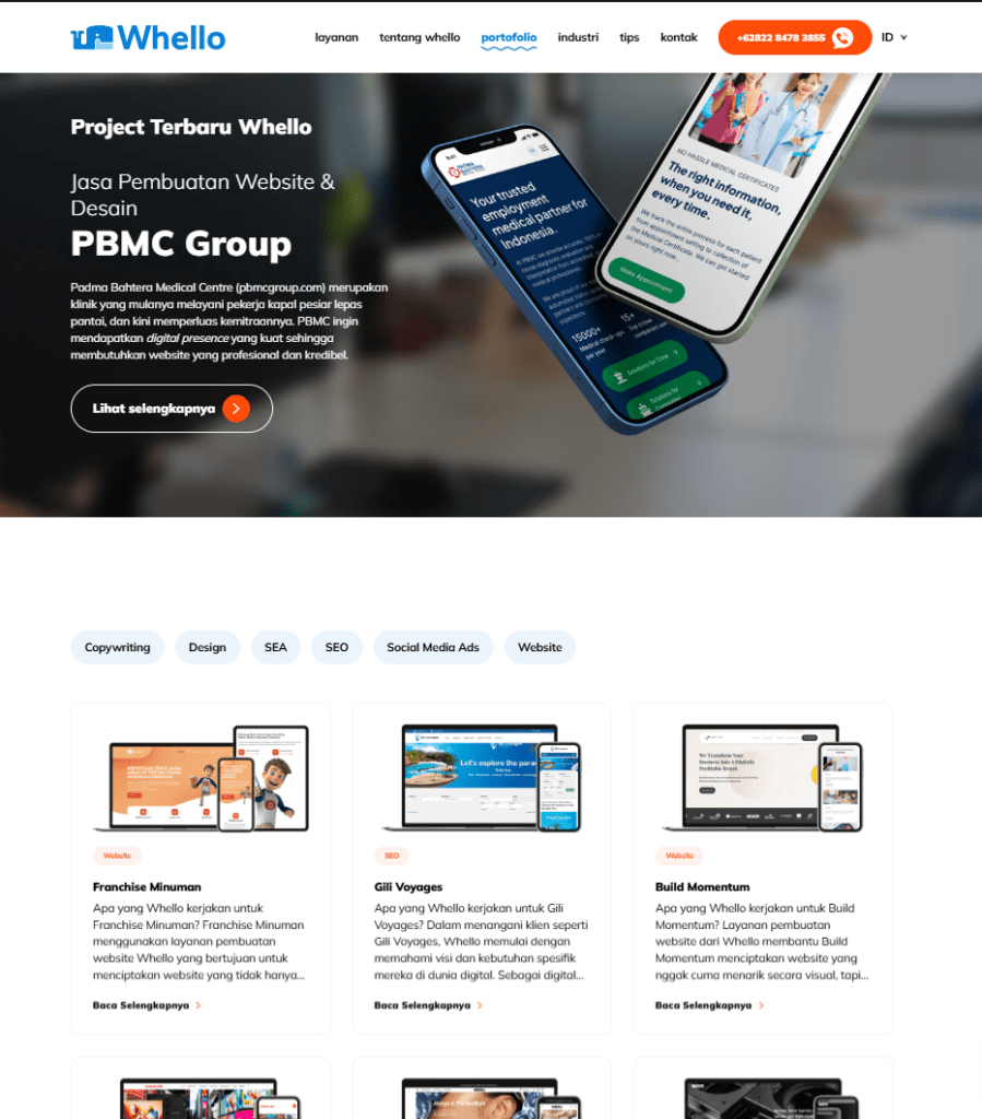 Contoh Desain Website Company Profile | Whello Indonesia